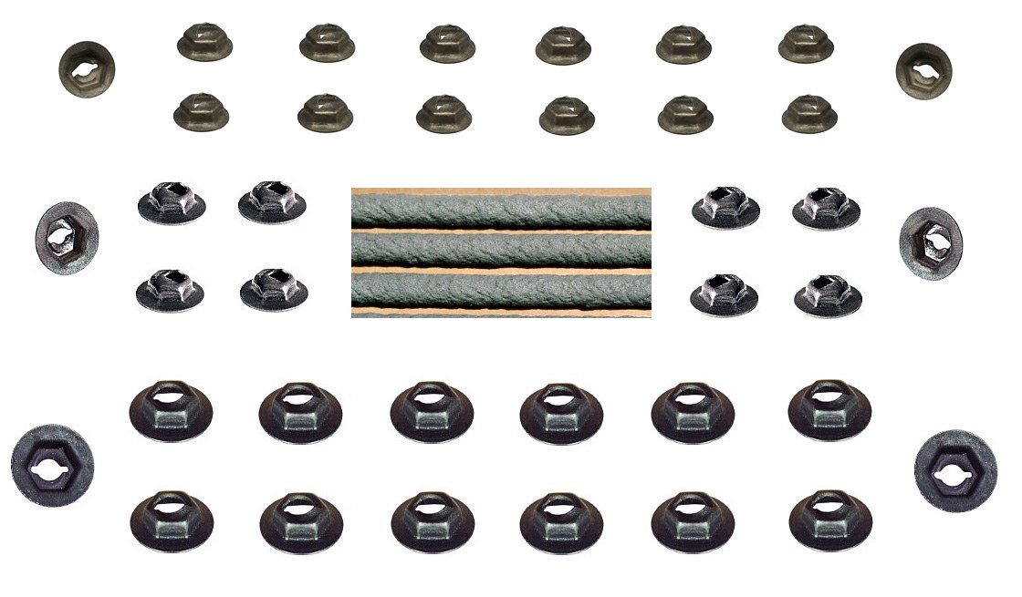 1967 Camaro Super Sport Emblem Pal Nut Fastener Kit 30 Pieces - 1967 ...