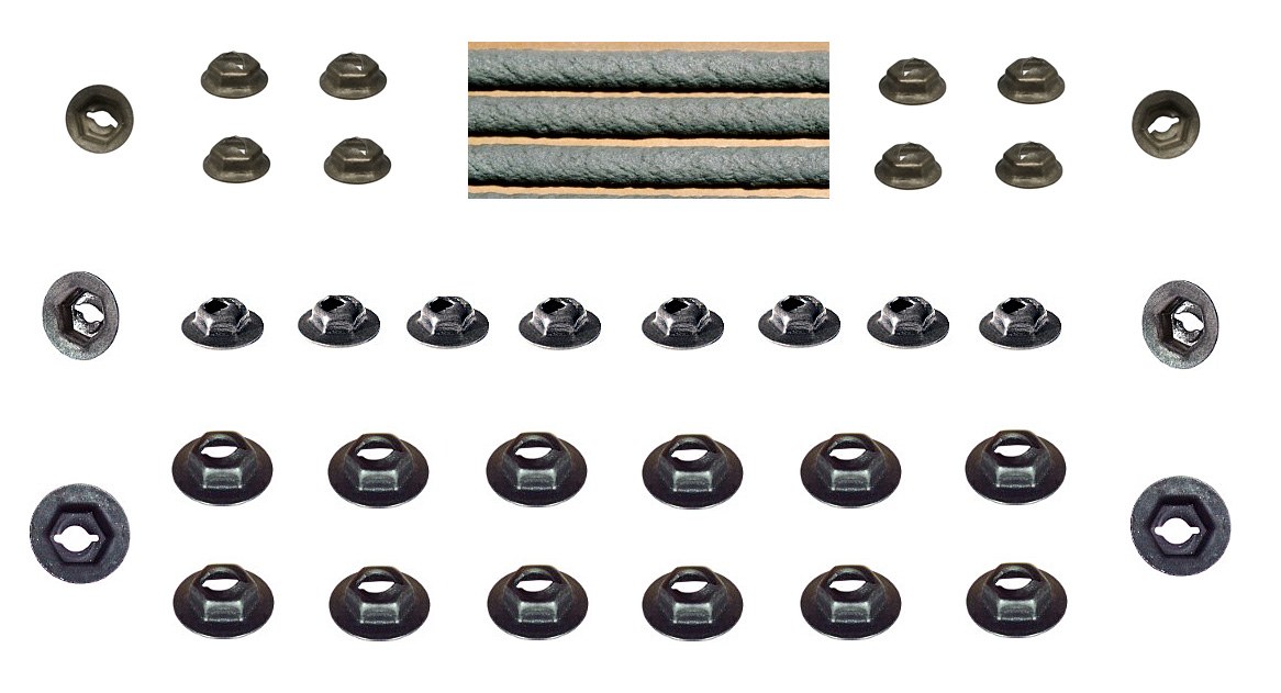 1967 Camaro RS Rally Sport Emblem Pal Nut Fastener Kit 30 Pieces - 1967 ...