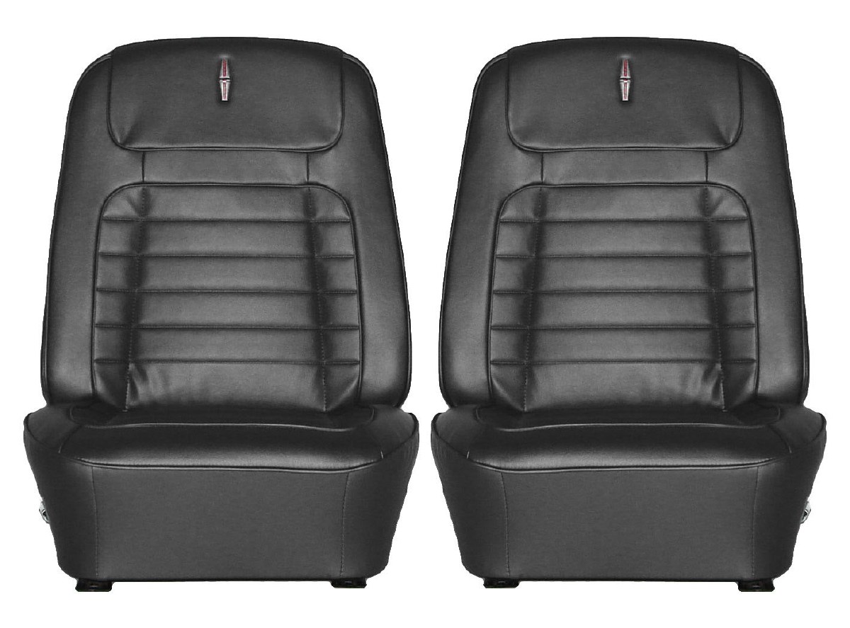 1968 Camaro Deluxe Interior Bucket Seats Assembled Black - 1967, 1968 ...