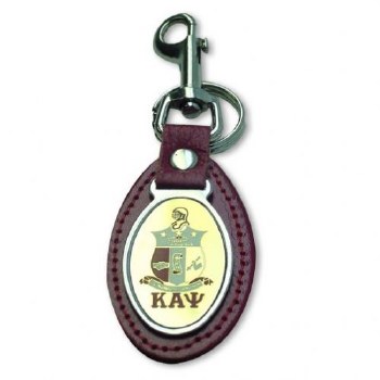 Kappa Alpha Psi Leather Shield Keychain - The College Crib