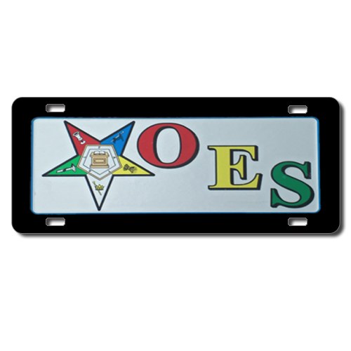Order of the Eastern Star Domed Crest Car Tag - The College Crib