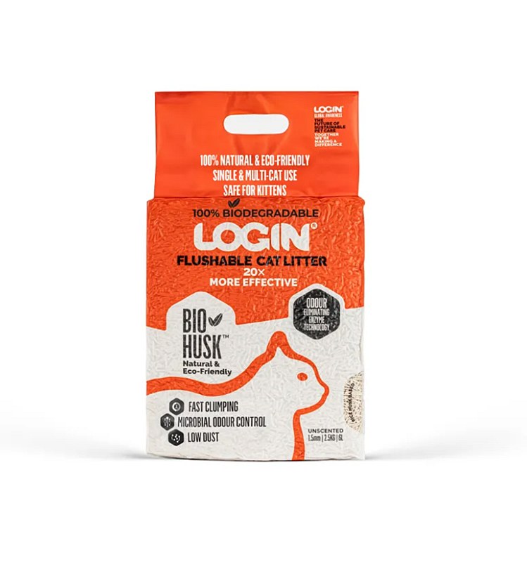 Login Rice Husk Cat Litter 2.5kg - Mega Pet Warehouse
