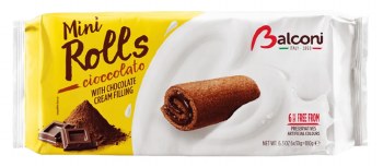 Balconi Mini Rolls Chocolate 180g - PVEuroMarket.com