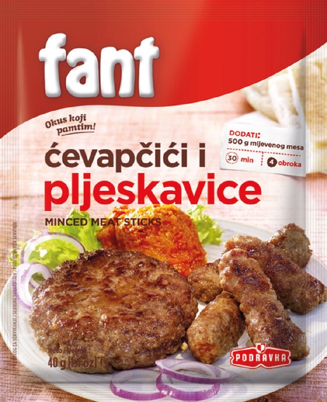 Podravka Fant Seasoning Mix for Cevapi and Pljeskavice 40g ...