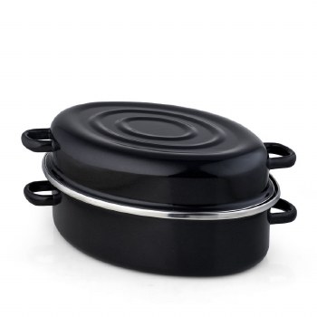 Metalac Lux Roasting Pan with Lid 34 cm Diameter - PVEuroMarket.com