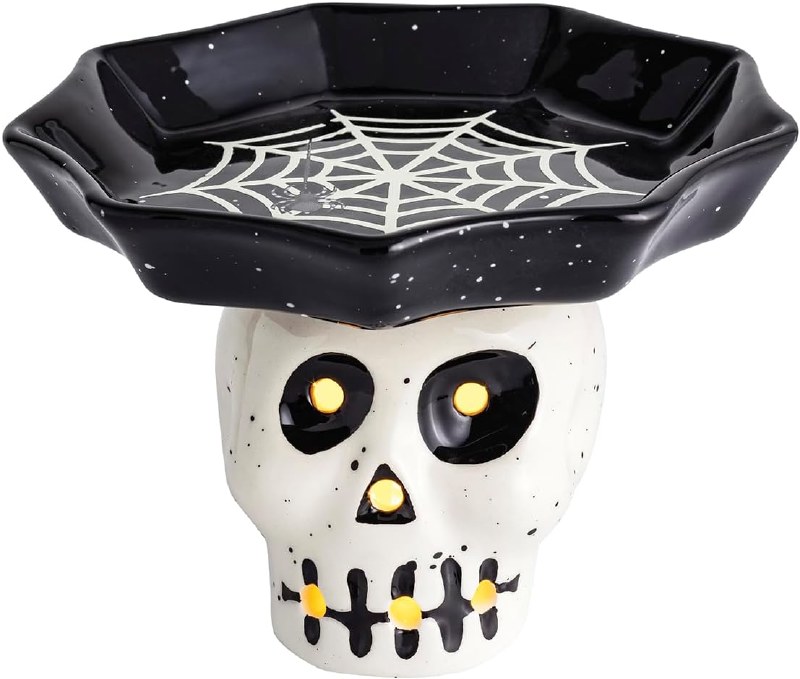 MUD PIE SKELETON LED CANDY PEDESTAL - MARCO'S EMPORIUM