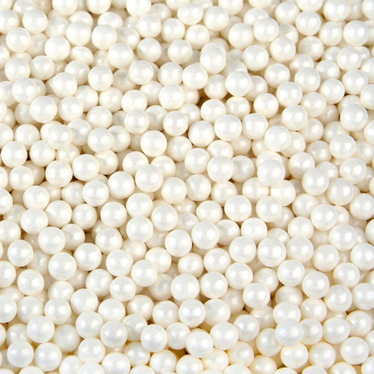 6 Mm White Candy Pearls 4 Oz