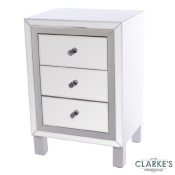 Mirrored bedside lockers store