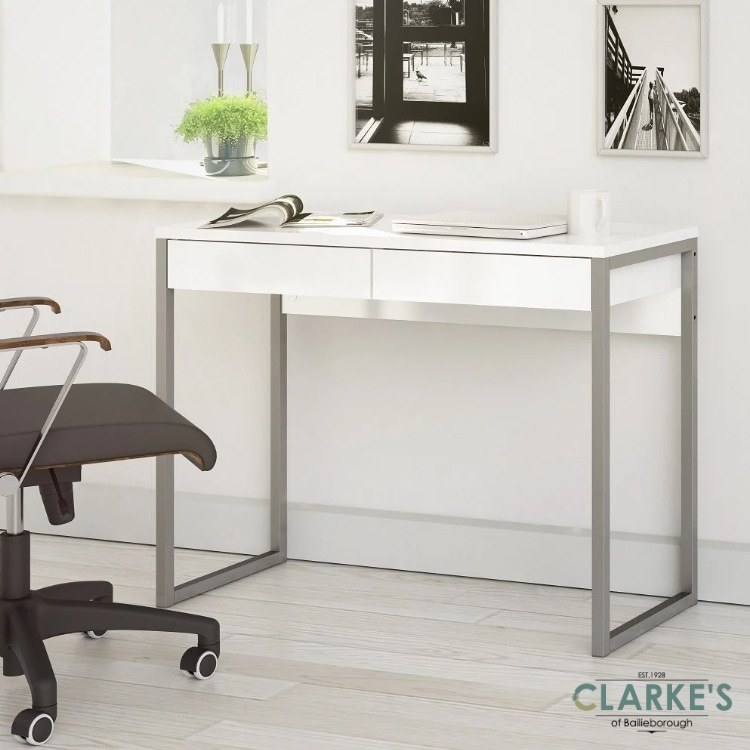 Function Plus Laptop Desk - White High Gloss - Clarkes Bailieborough