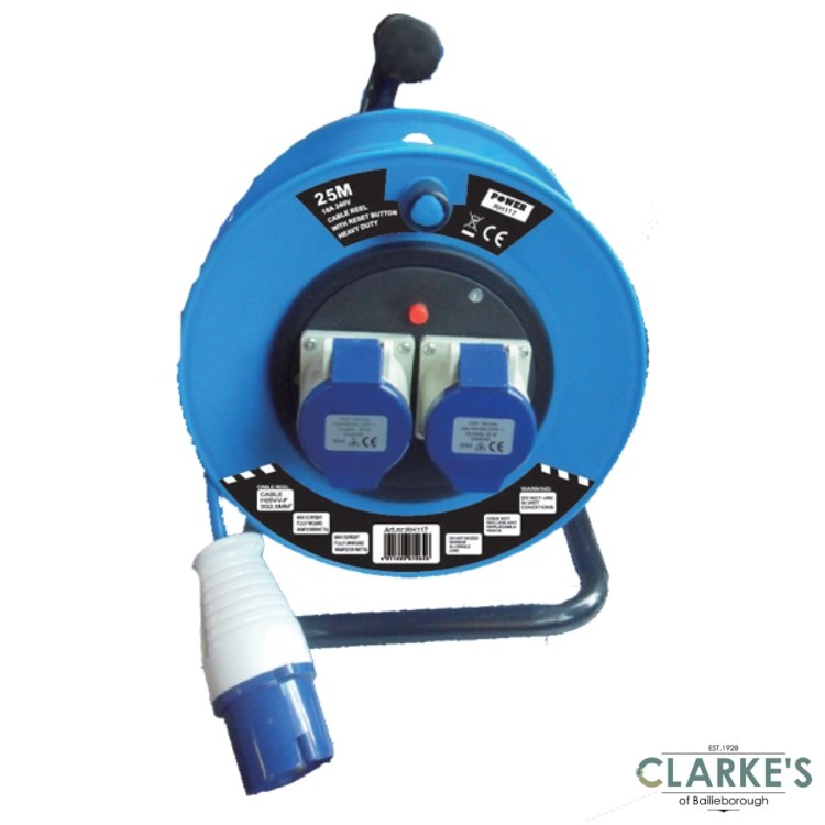 Power 220V Cable Reel 25m - Clarkes Bailieborough