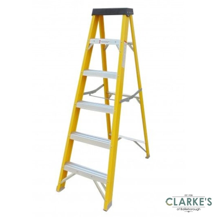 BuildWorx 5 Step Fibreglass Ladder - Clarkes Bailieborough