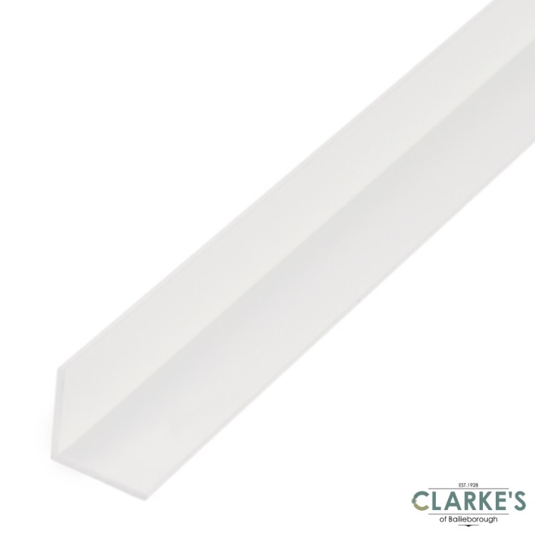 PVC Angle Profile White 15mm/2m - Clarkes Bailieborough