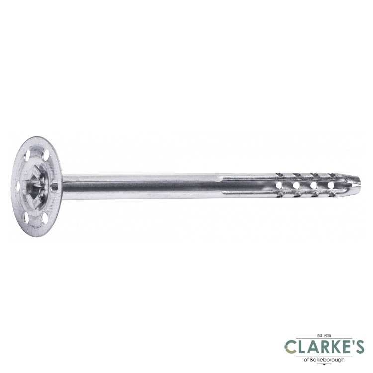 Raw Plug Insulation Board Metal Anchor M8 x 90mm - Clarkes Bailieborough