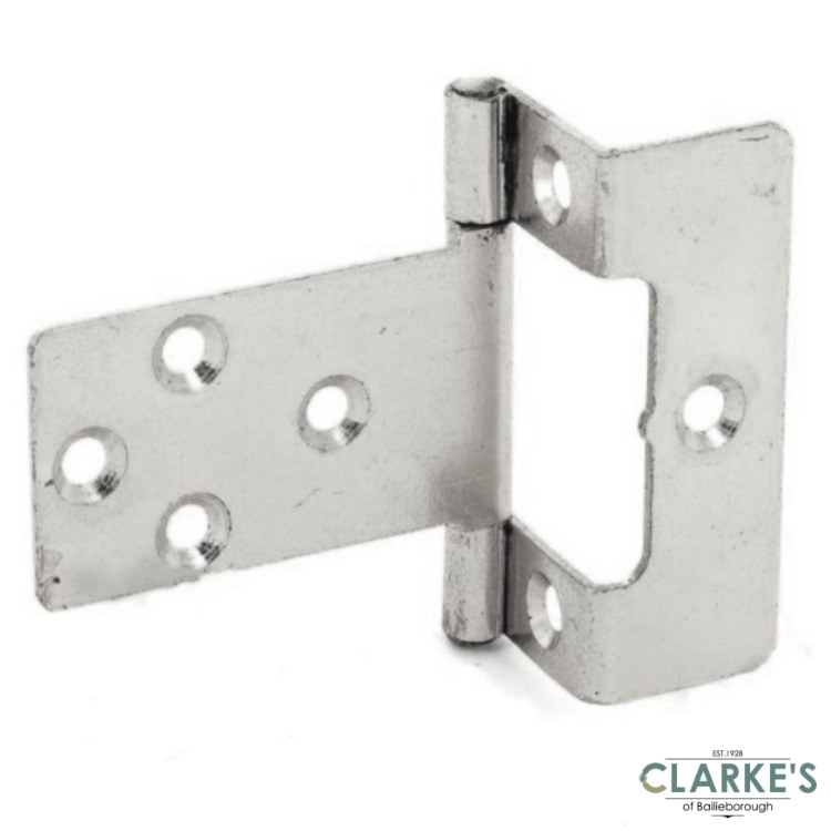 Securit Zinc Plated Flush Cranked Hinges Pair Clarkes Bailieborough