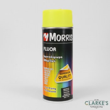 Morris Fluorescent Spray Paint Yellow 400 ml - Clarkes Bailieborough