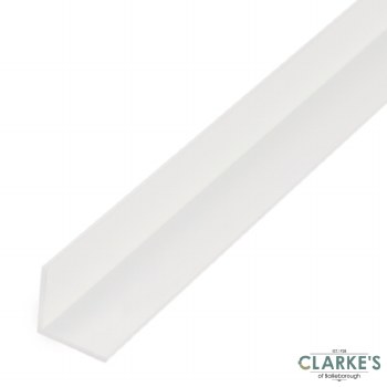 PVC Angle Profile White 15mm/2m - Clarkes Bailieborough