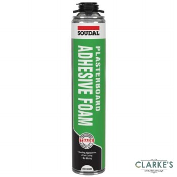 Soudal Plasterboard Adhesive Foam Gun Grade 750ml - Clarkes Bailieborough