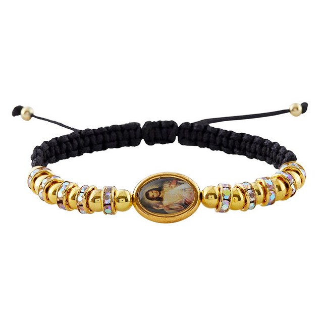 GOLD/CRYSTAL DIVINE MERCY BRACELET - Divine Mercy Gift Shop