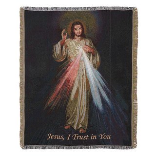 DIVINE MERCY COTTON THROW 50X60 - Divine Mercy Gift Shop