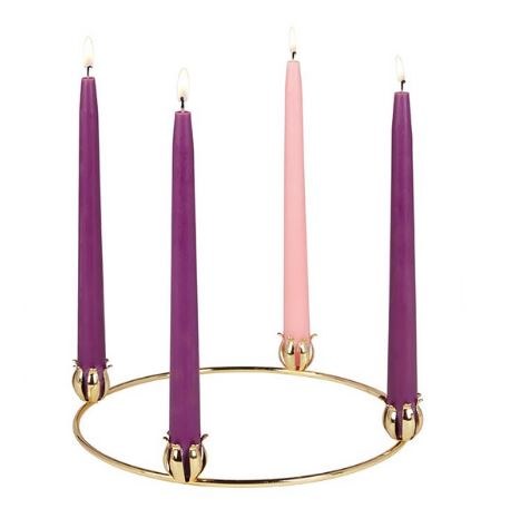 BRASS ADVENT WREATH - Divine Mercy Gift Shop