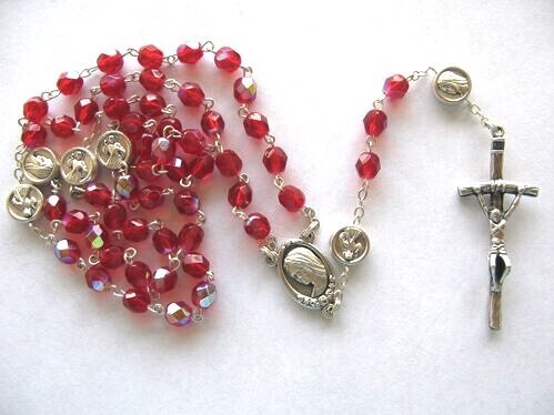 DIVINE MERCY RED ROSARY - Divine Mercy Gift Shop