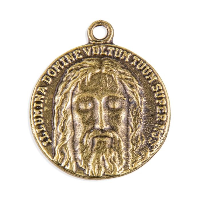 HOLY FACE 1" BRONZE FINISH MEDAL - Divine Mercy Gift Shop