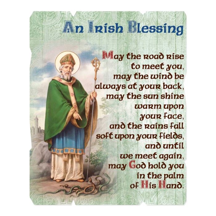 IRISH BLESSING WOOD PLAQUE - Divine Mercy Gift Shop