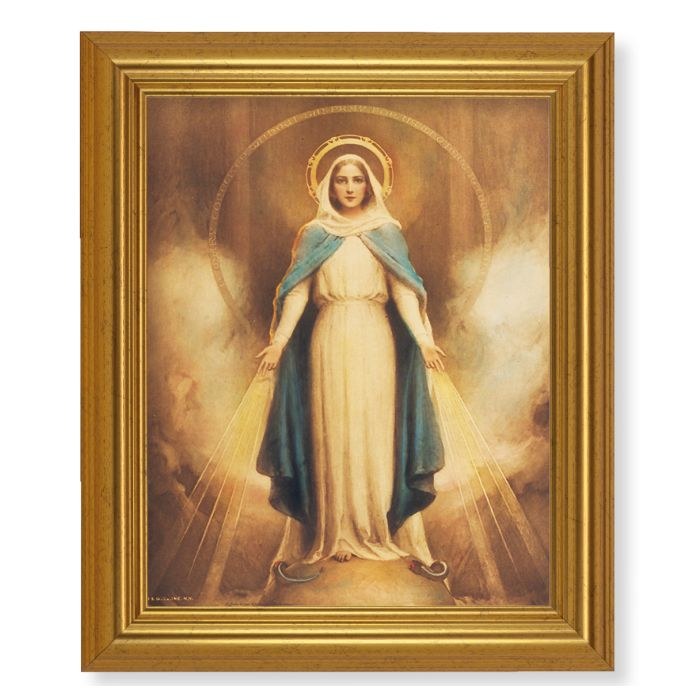 MIRACULOUS MARY 10"X12" FRAMED IMAGE - Divine Mercy Gift Shop