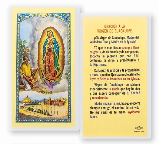 ORACION A LA VIRGEN GUADALUPE - Divine Mercy Gift Shop