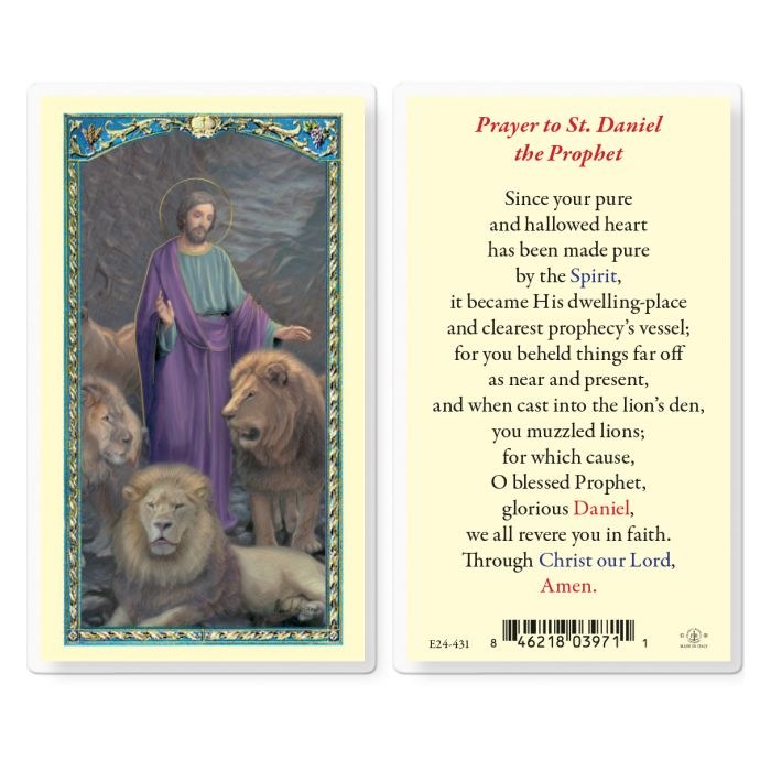 ST DANIEL HOLY CARD - Divine Mercy Gift Shop