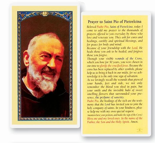 PRAYER TO ST PIO OF PIETRELCINA - Divine Mercy Gift Shop