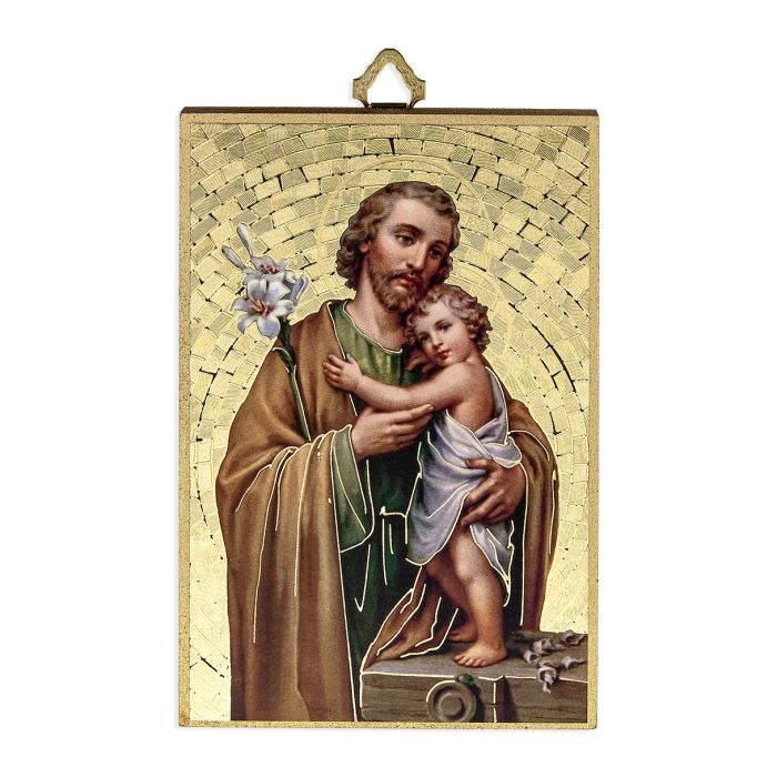 ST JOSEPH MOSAIC PLAQUE - Divine Mercy Gift Shop