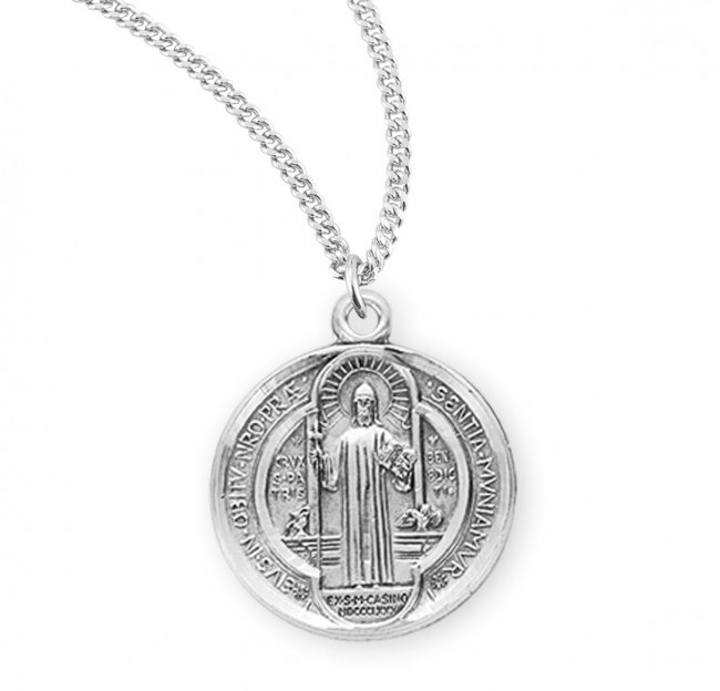 SS ST BENEDICT ROUND MEDAL - Divine Mercy Gift Shop