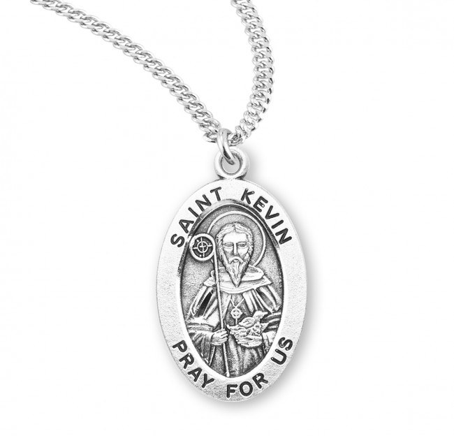 SS OVAL ST KEVIN MEDAL - Divine Mercy Gift Shop
