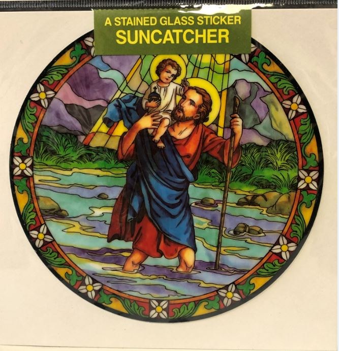 ST CHRISTOPHER STATIC STICKER - Divine Mercy Gift Shop