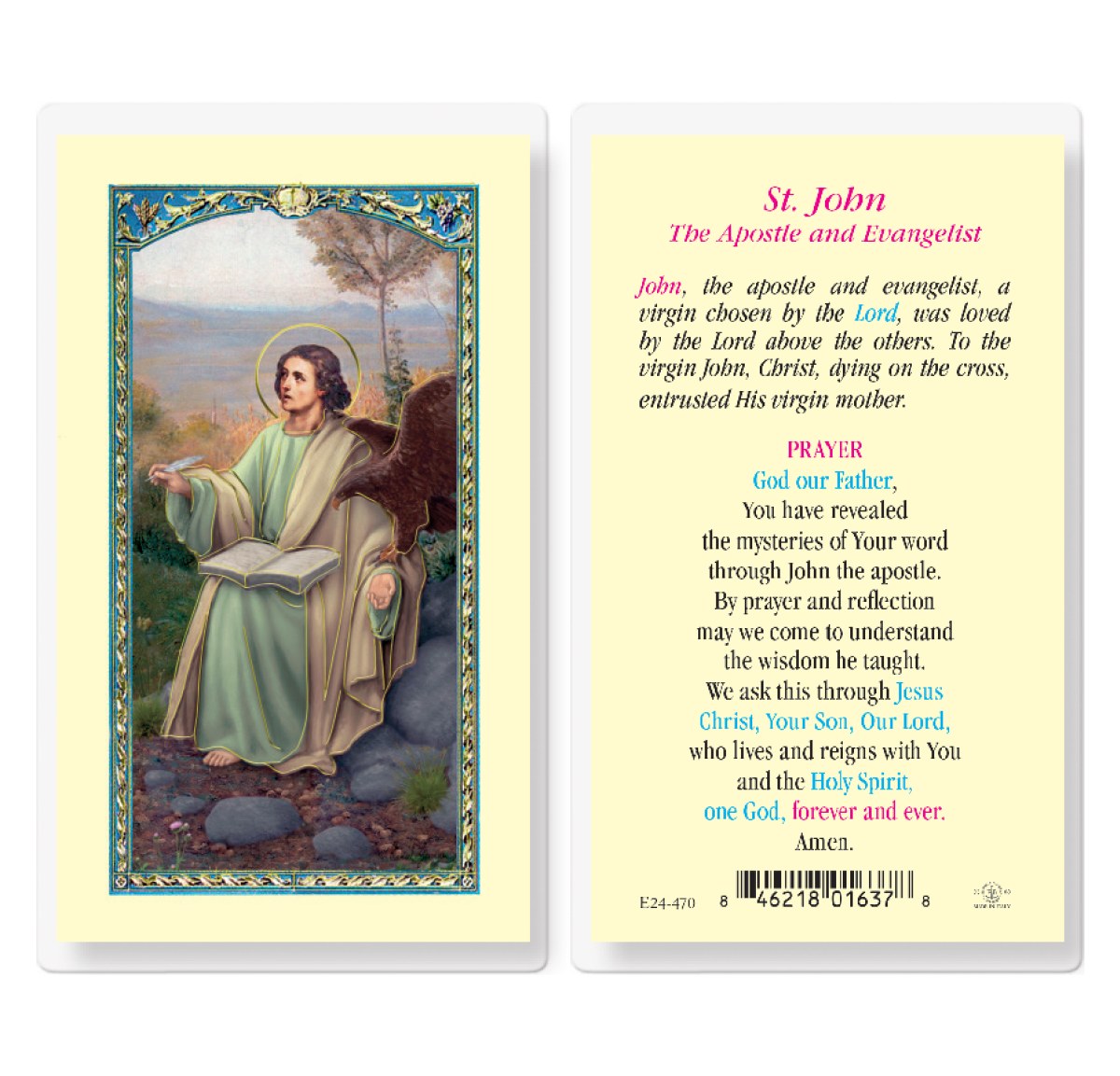 ST JOHN THE APOSTLE AND EVANGELIST - Divine Mercy Gift Shop