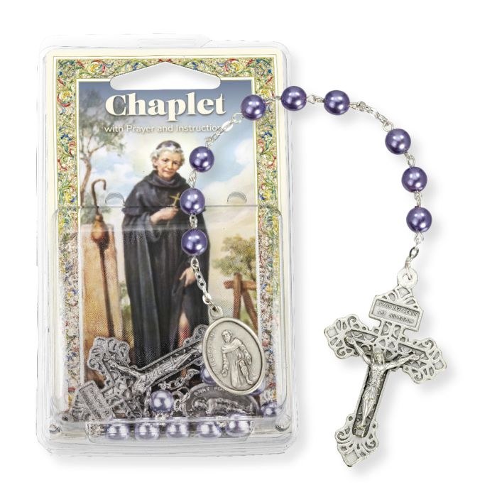 ST PEREGRINE VIOLET BEAD CHAPLET - Divine Mercy Gift Shop