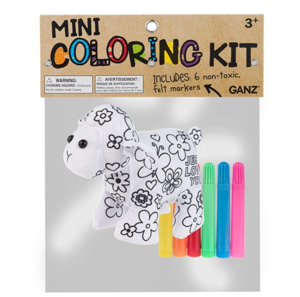 MINI LAMB PLUSH COLORING KIT - Divine Mercy Gift Shop