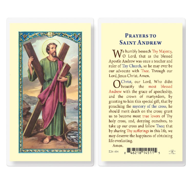 ST ANDREW PRAYERCARD - Divine Mercy Gift Shop