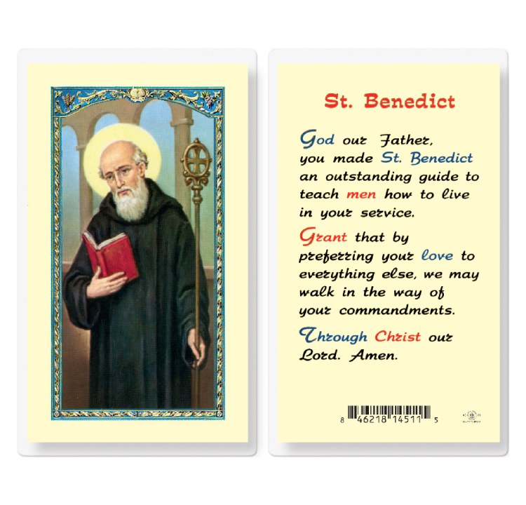 ST BENEDICT PRAYER CARD - Divine Mercy Gift Shop