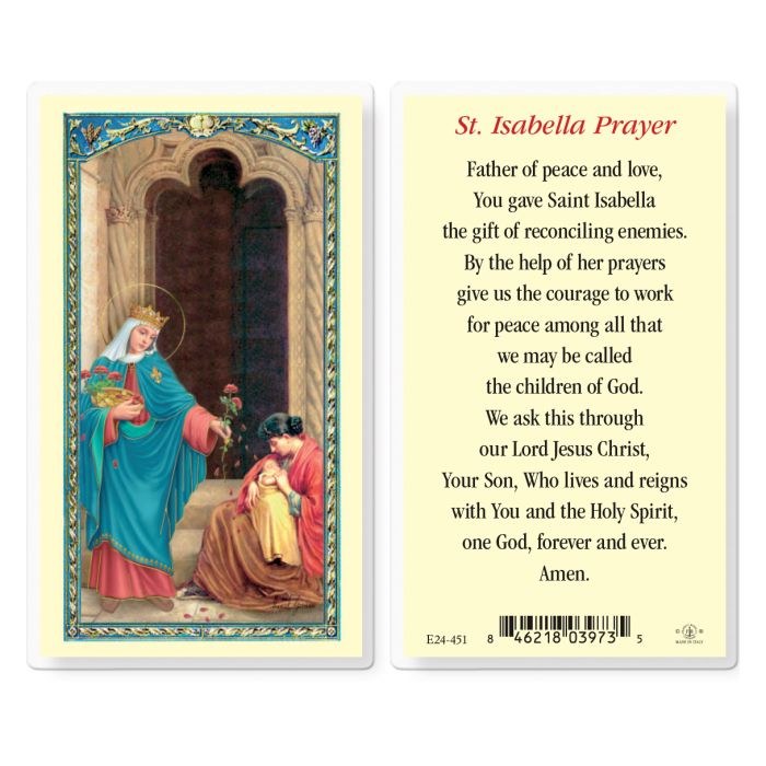 ST ISABELLA HOLY CARD - Divine Mercy Gift Shop