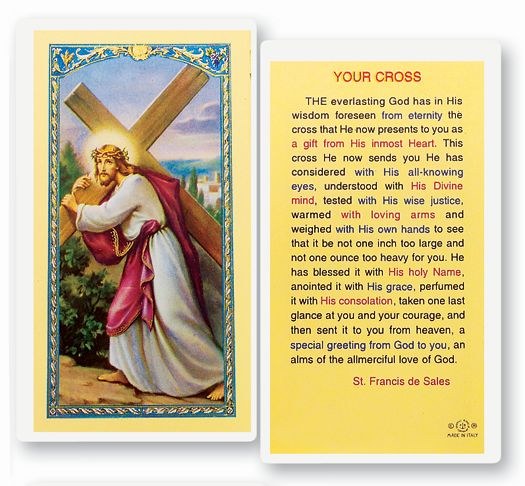 YOUR CROSS PRAYER CARD - Divine Mercy Gift Shop