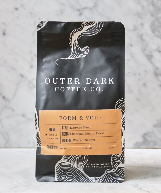 Outer Dark Form and Void Flagship Espresso Blend, 12oz - DeLAURENTI