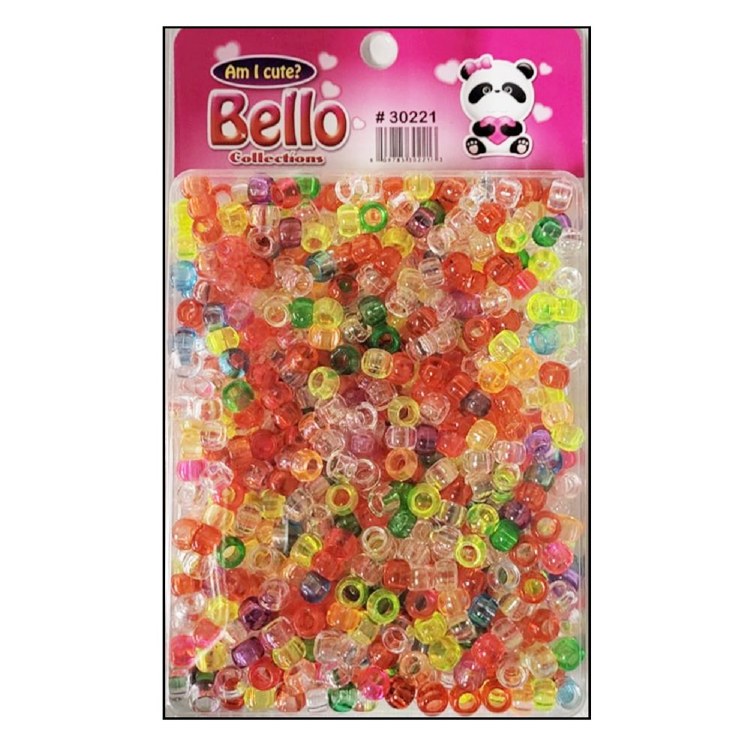 Bello Small Hair Beads - Large Package - #30221 - Assorted Clear Colors ...