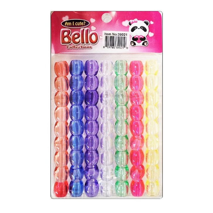 Bello Jumbo Hair Beads - Large Package - Clear Assorted #39021 - Beauty ...