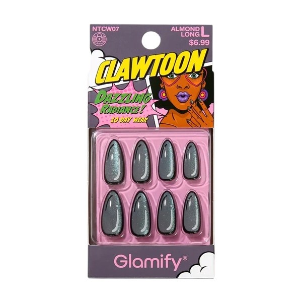 Glamify Clawtoon Press on Nails #NTCW07 - Almond Long - Beauty Depot Online
