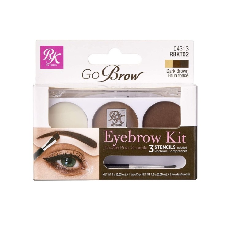 Ruby Kisses Go Brow Eyebrow Kit #RBKT02 - Dark Brown - Beauty Depot Online