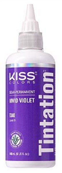 Kiss Colors Tintation Semi-Permanent Hair Color - Vivid Violet - Beauty ...