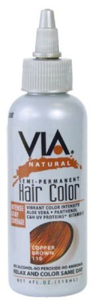 Via Natural Semi Permanent Hair Color Intense Shine with Aloe Vera #110 ...