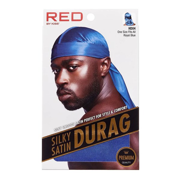 Red Silky Satin Durag #HDUP04 - Royal Blue - Beauty Depot Online